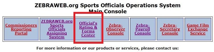 Rate Officials – ZebraWeb Support